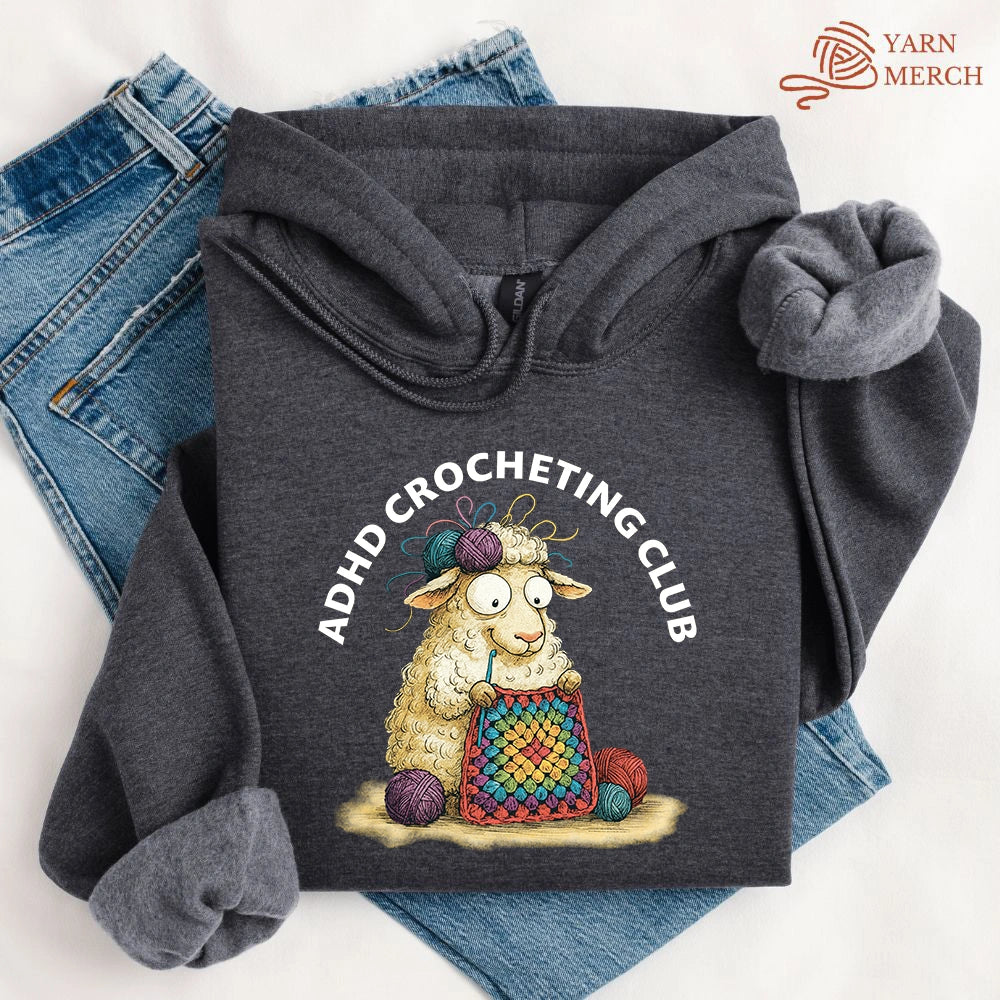 ADHD Crocheting Club Hoodie – YarnMerch